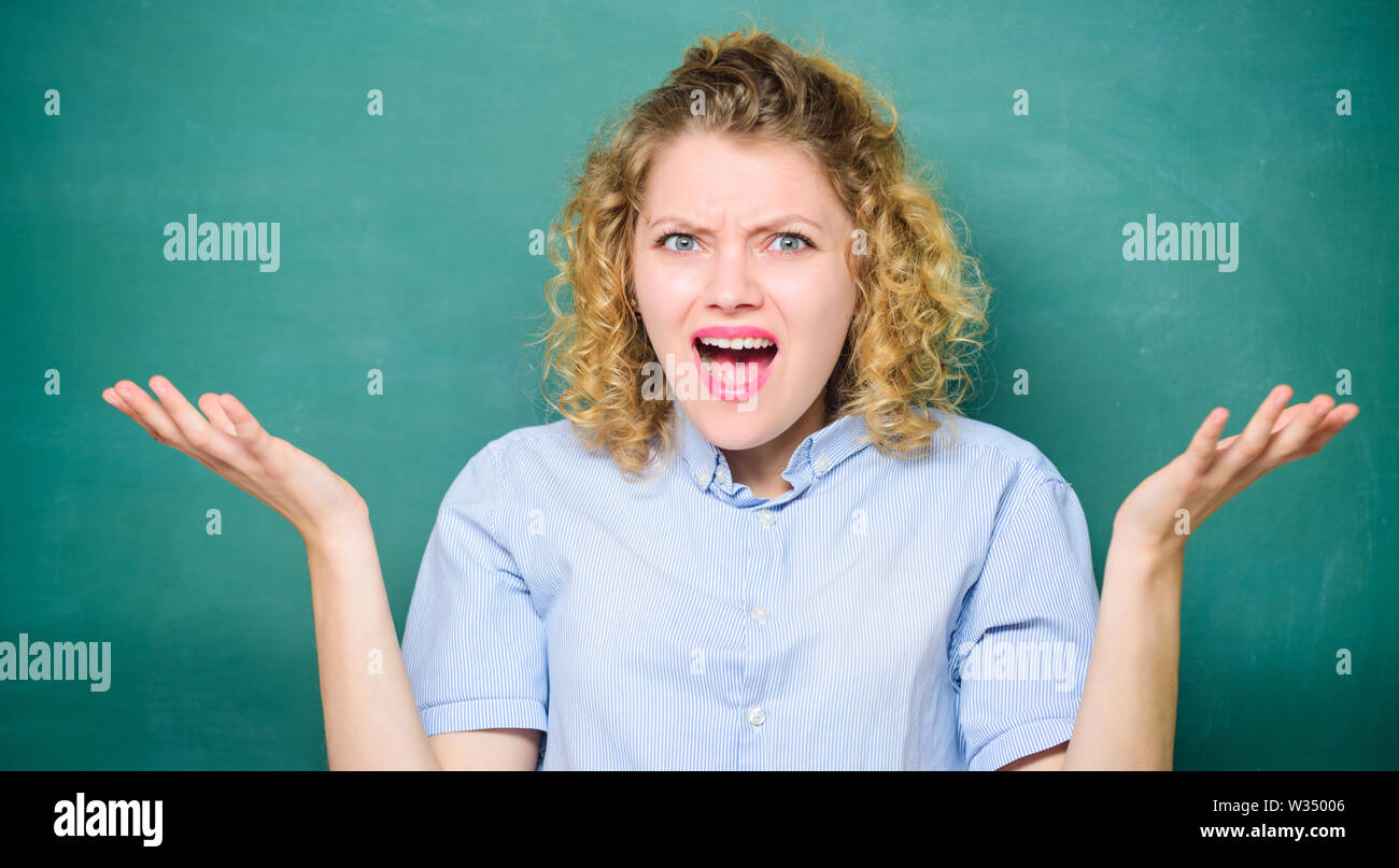 stop studying. girl teacher at school lesson. back to school. Girl ...