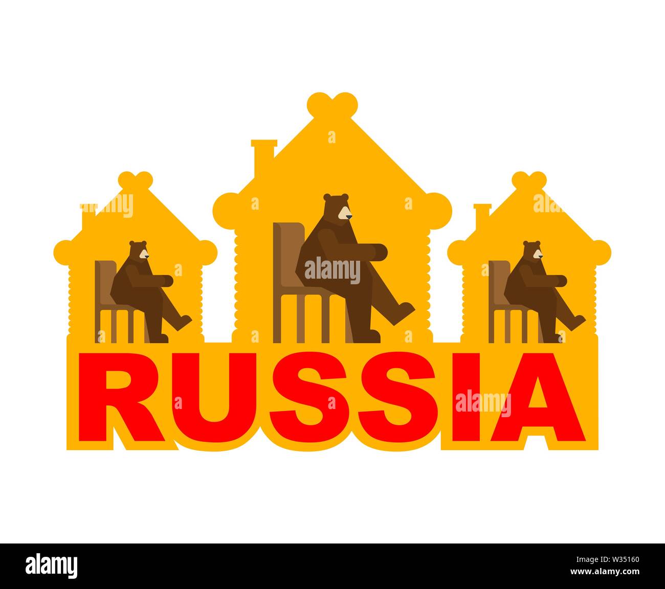 Russian winter in traditional village Stock Vector Images - Alamy