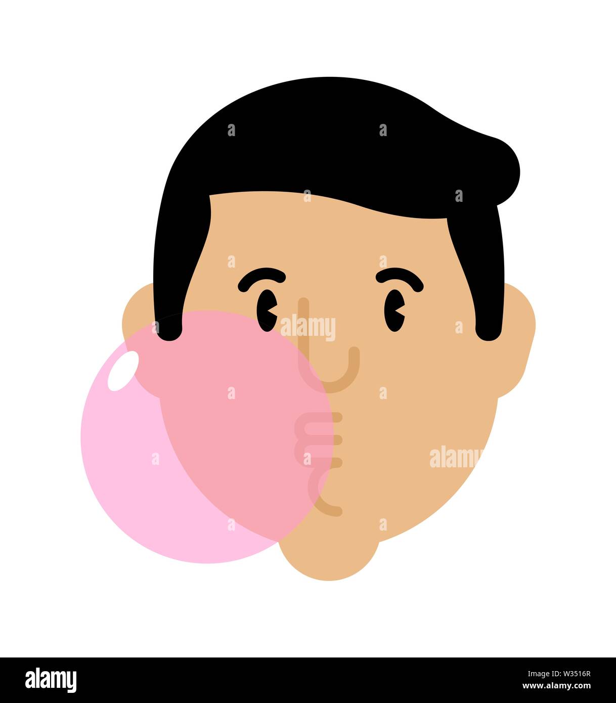 Cartoon Blowing Bubble Gum