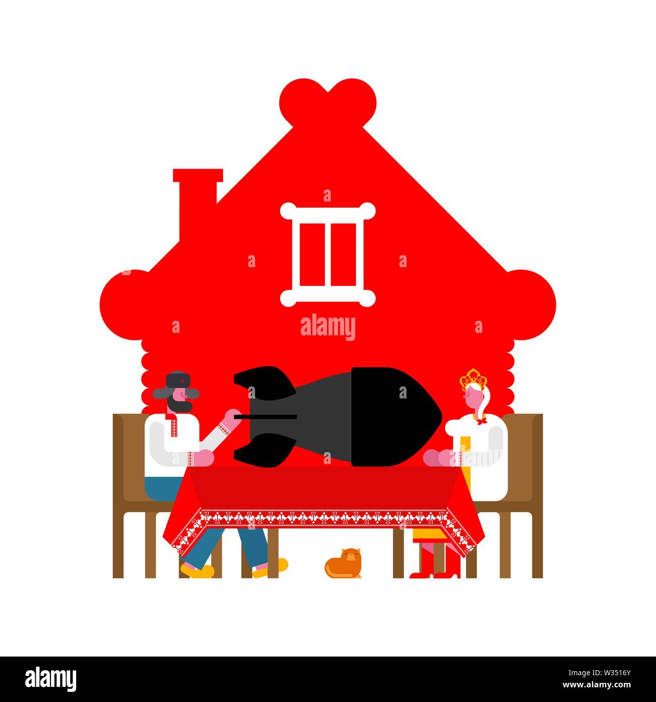 Russian military missile building Stock Vector Images - Alamy