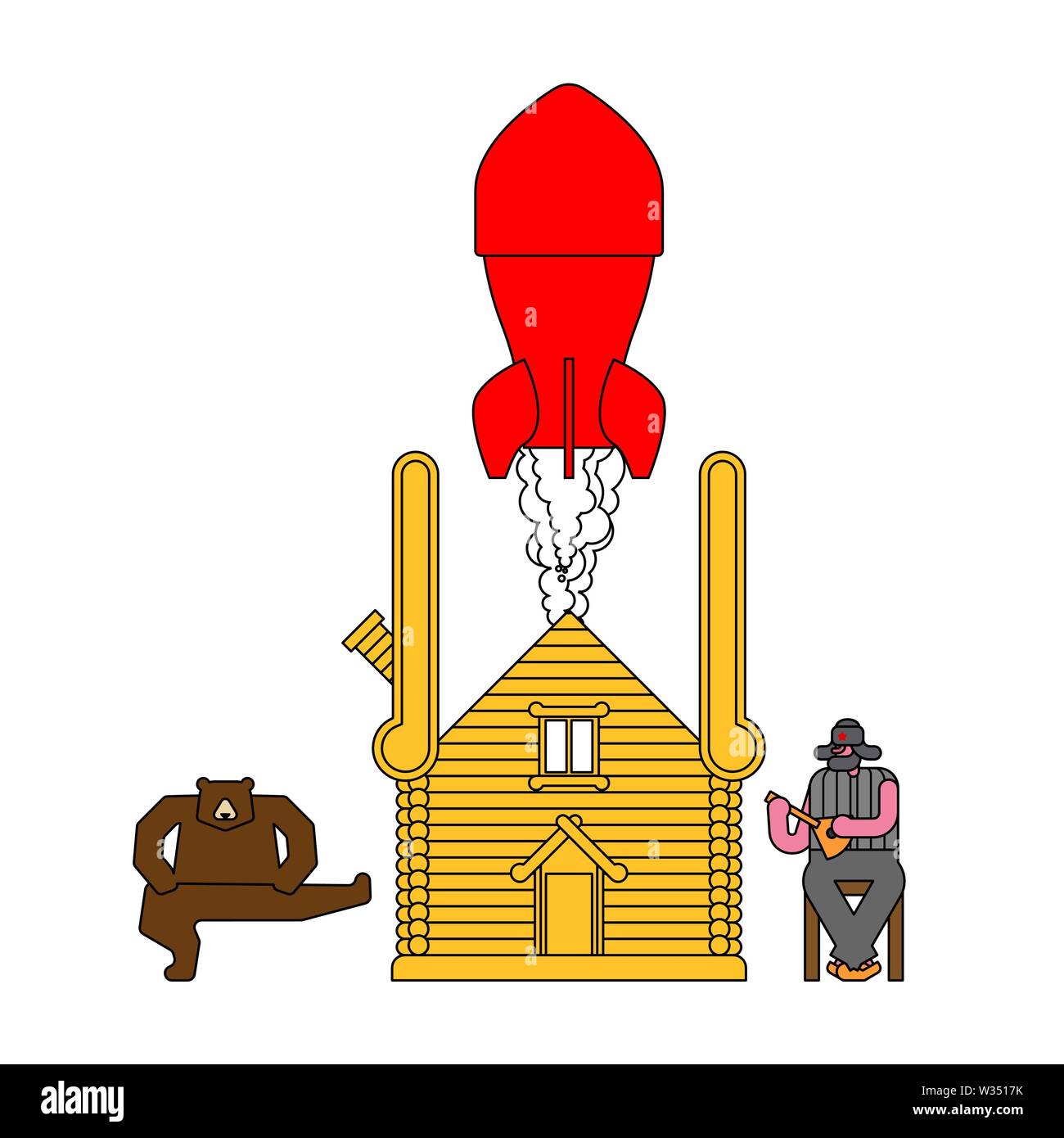 Russian military missile building Stock Vector Images - Alamy