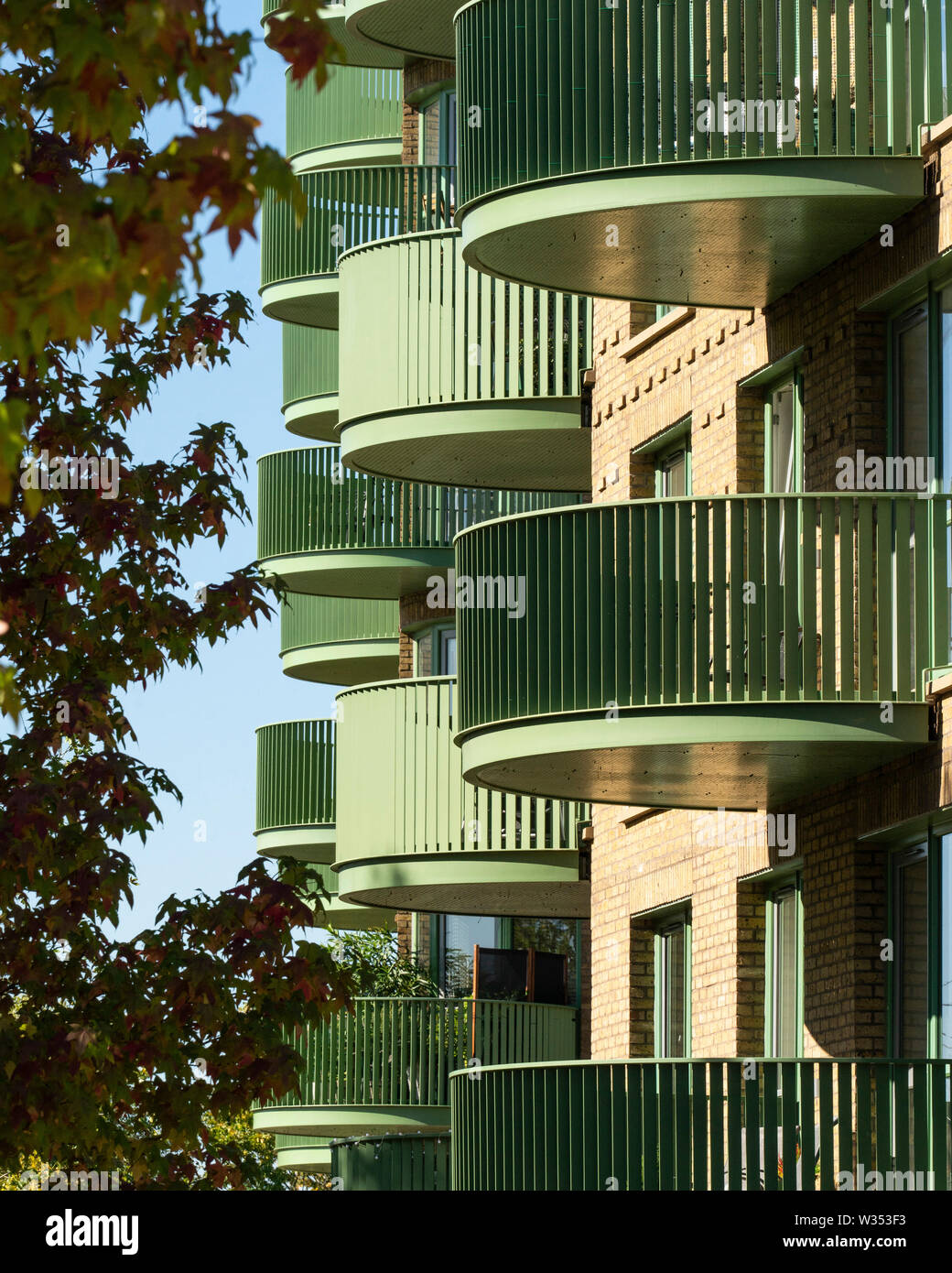 Balcony facade. Kidbrooke Village Phase 5, Kidbrooke, United Kingdom ...