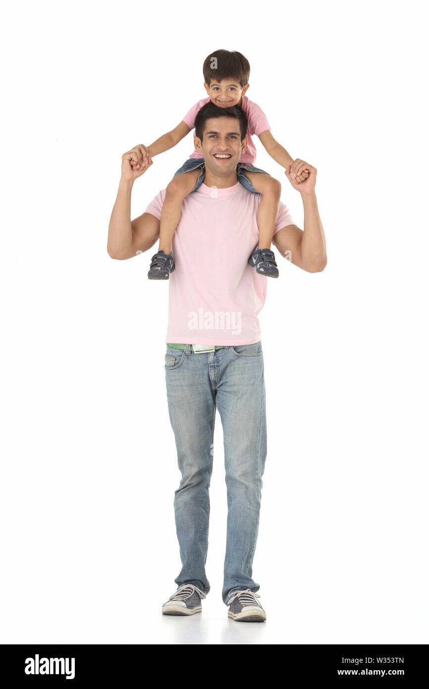 Father shoulders Cut Out Stock Images & Pictures - Alamy