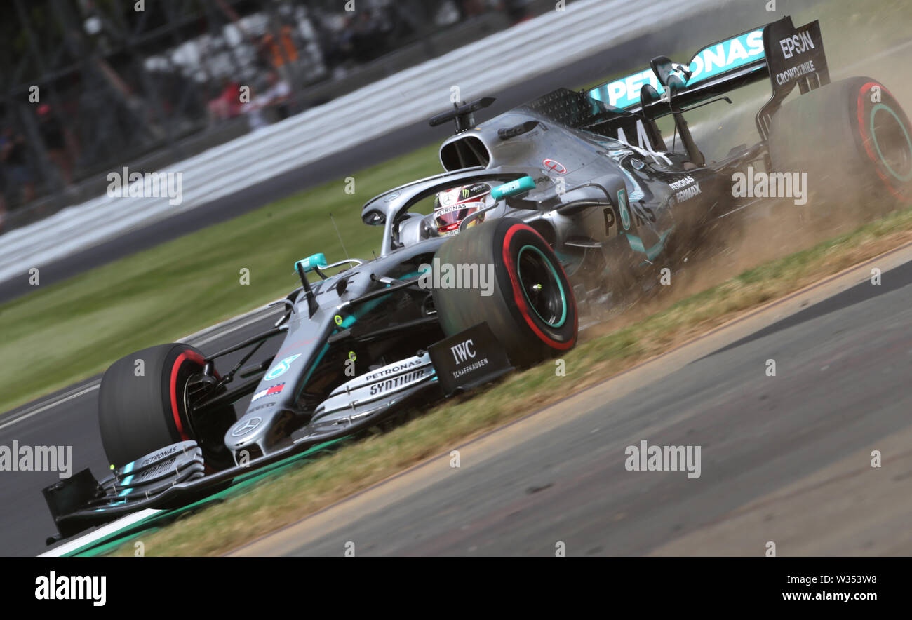 Mercedes Lewis Hamilton goes off the track during practice day for the ...