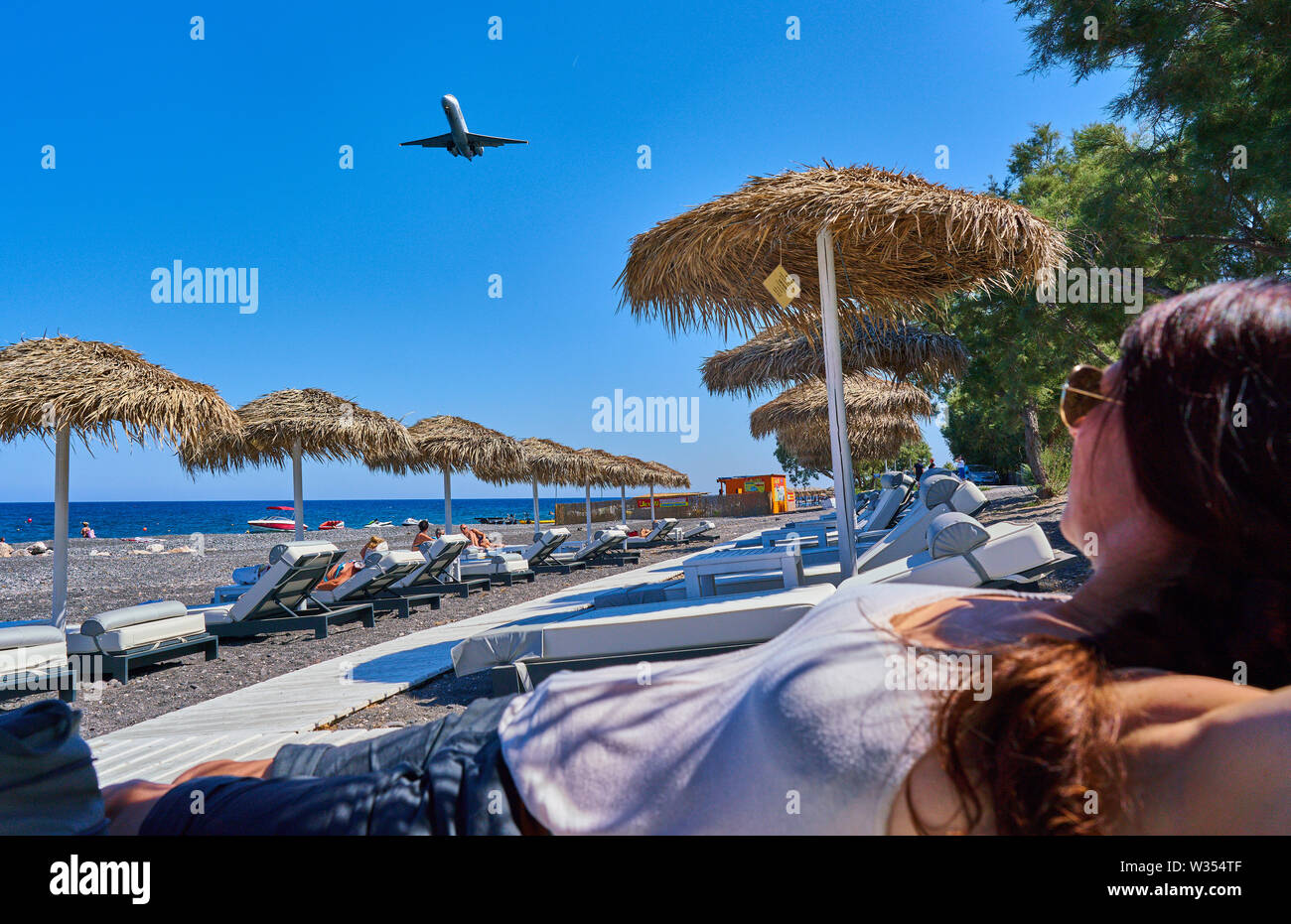 Greek beach bikini hi-res stock photography and images - Alamy