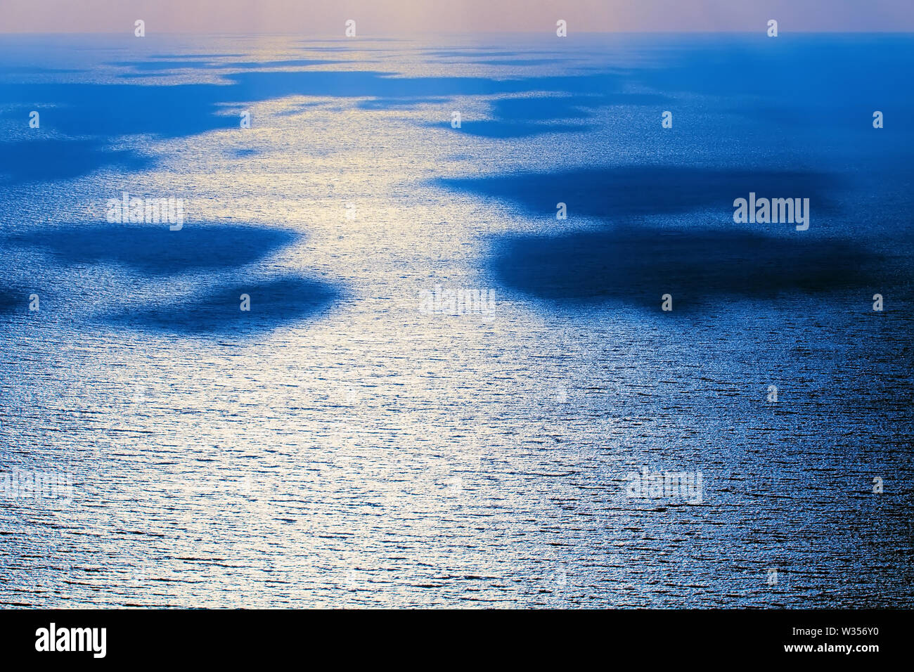 Small beautiful ripples on sea surface . Light day cool breeze Stock ...