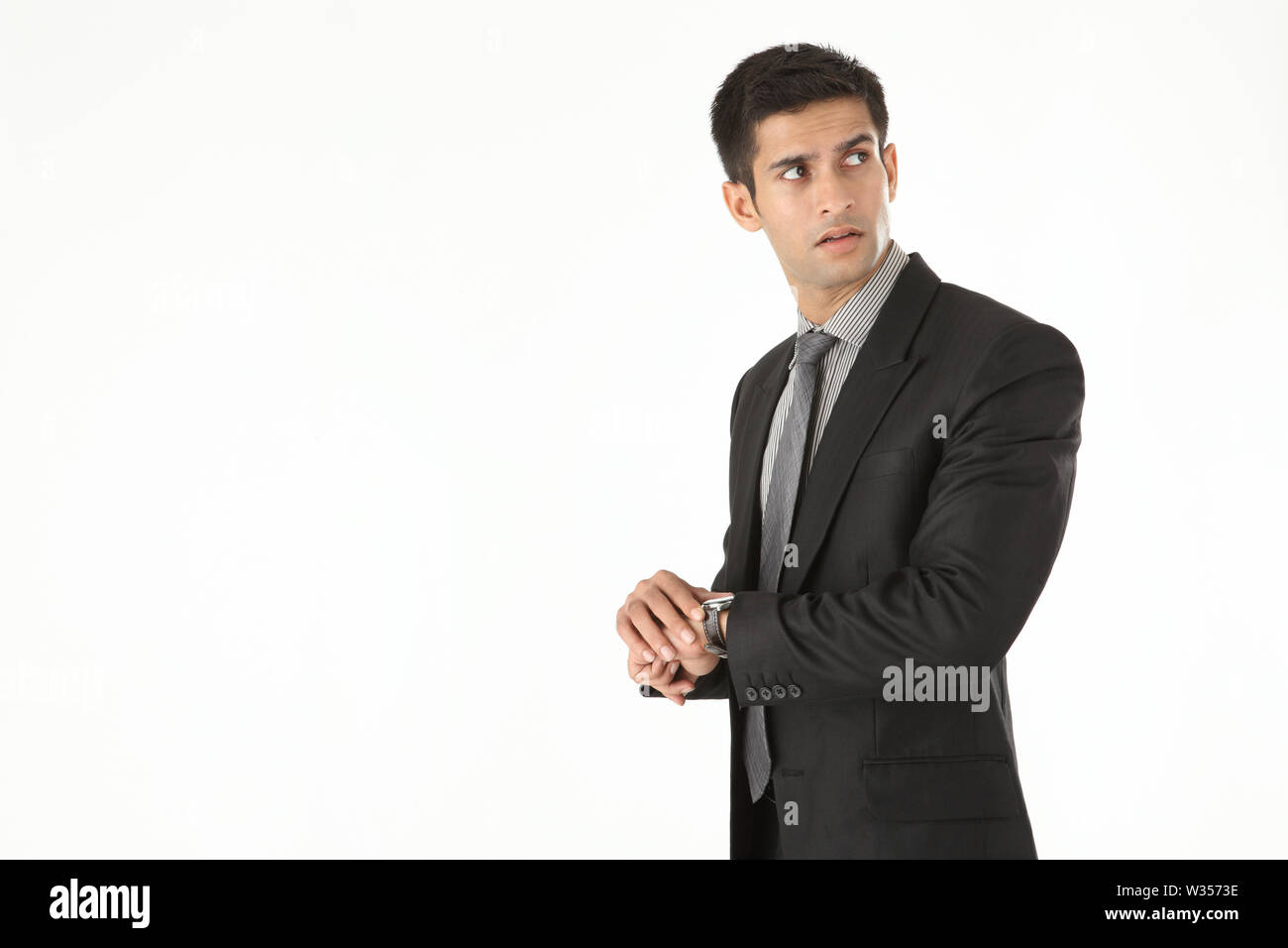 Side profile of a businessman Stock Photo - Alamy