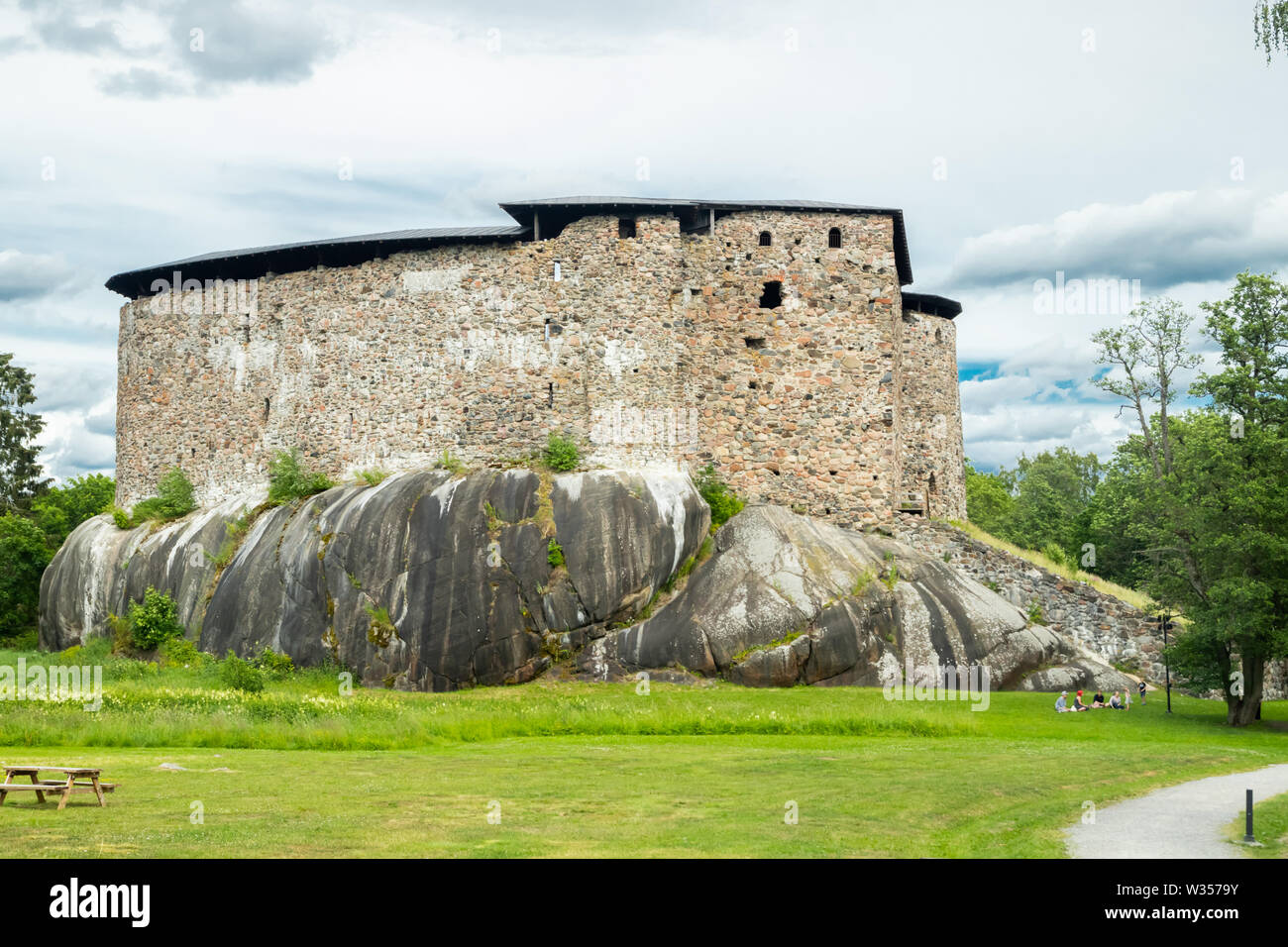 Medieval Raseborg castle on a rock in Finland at summer Stock Photo - Alamy