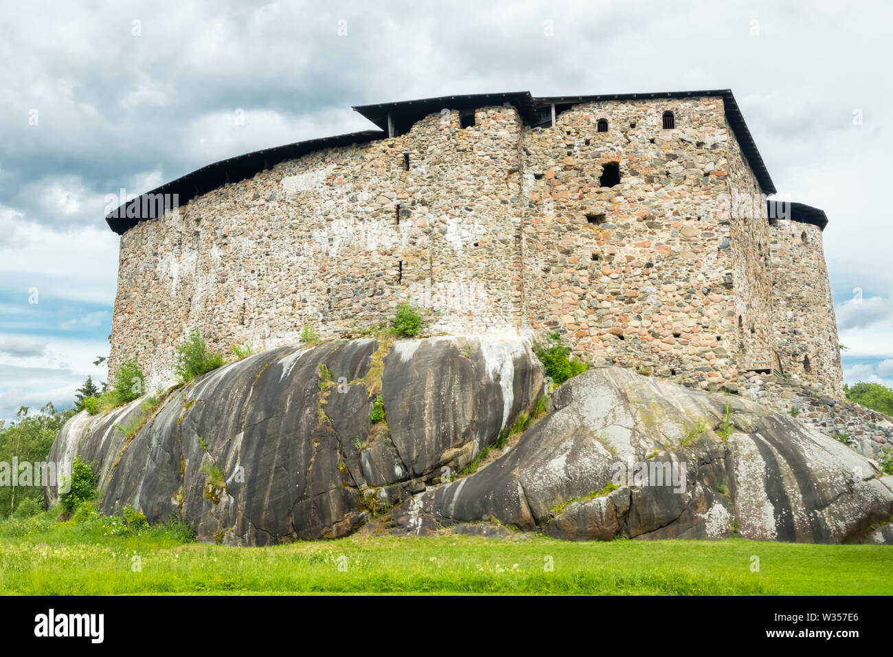 Medieval Raseborg castle on a rock in Finland at summer Stock Photo - Alamy