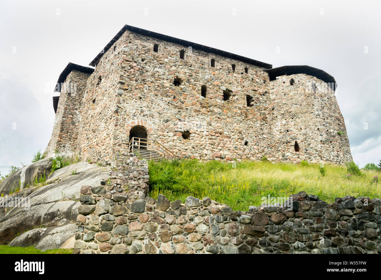 Medieval Raseborg castle on a rock in Finland at summer Stock Photo - Alamy