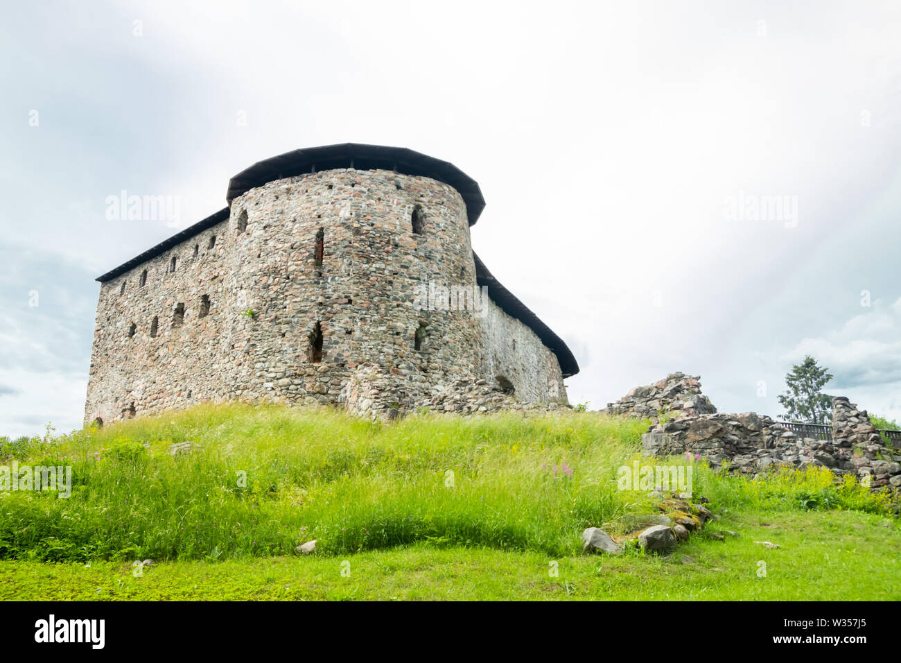 Medieval Raseborg castle on a rock in Finland at summer Stock Photo - Alamy
