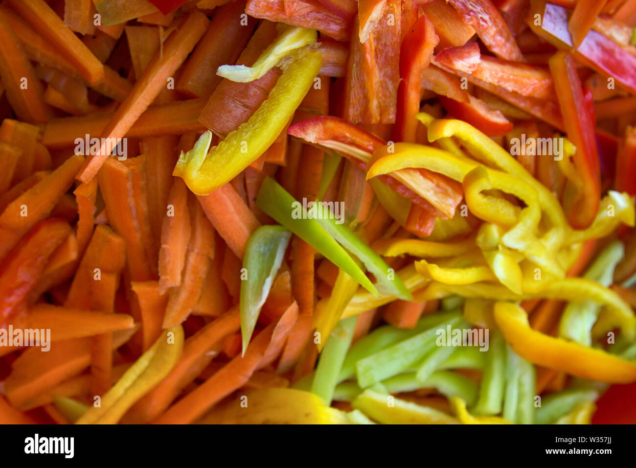 Vegetable dishes in cooking process, vegetarian diet Stock Photo - Alamy
