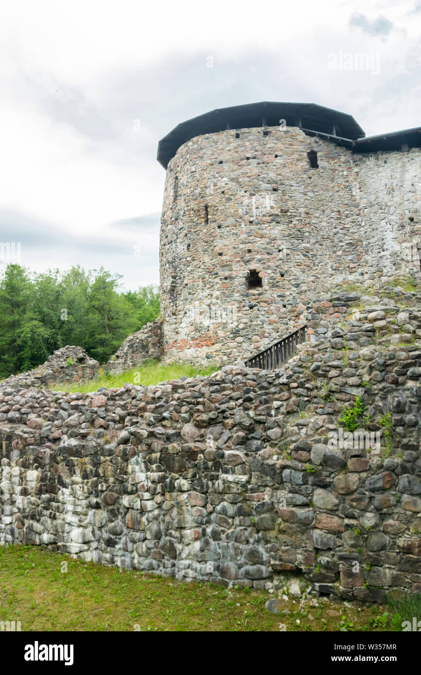 Medieval Raseborg castle on a rock in Finland at summer Stock Photo - Alamy