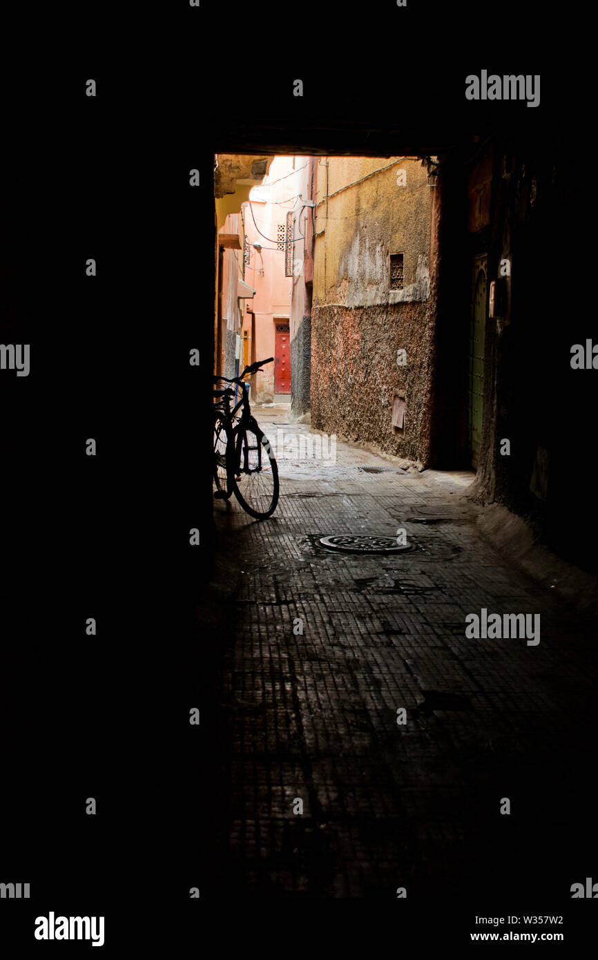 Streets, alleyways of Marrakech & Medina walkways and roads in the ...