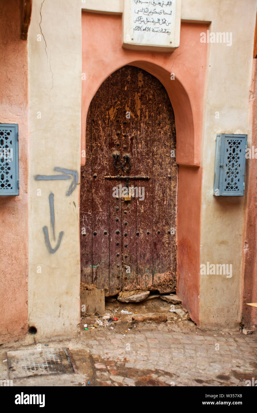 Streets, alleyways of Marrakech & Medina walkways and roads in the ...