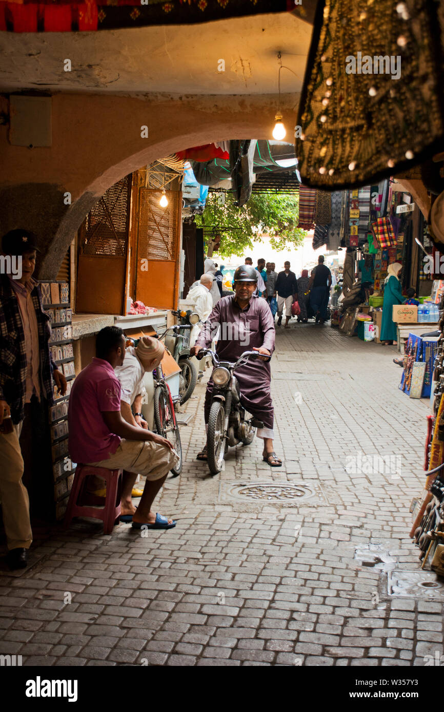 Daily life in the streets, alleyways of Marrakech & Medina walkways and ...
