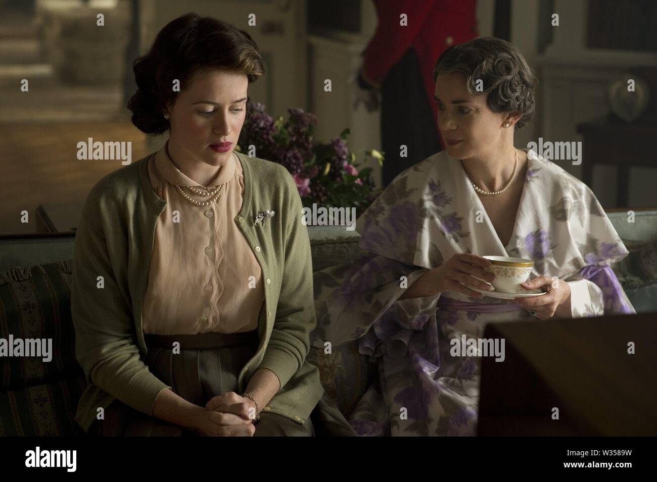 UK. Victoria Hamilton and Claire Foy in the ©Netflix TV series: The ...