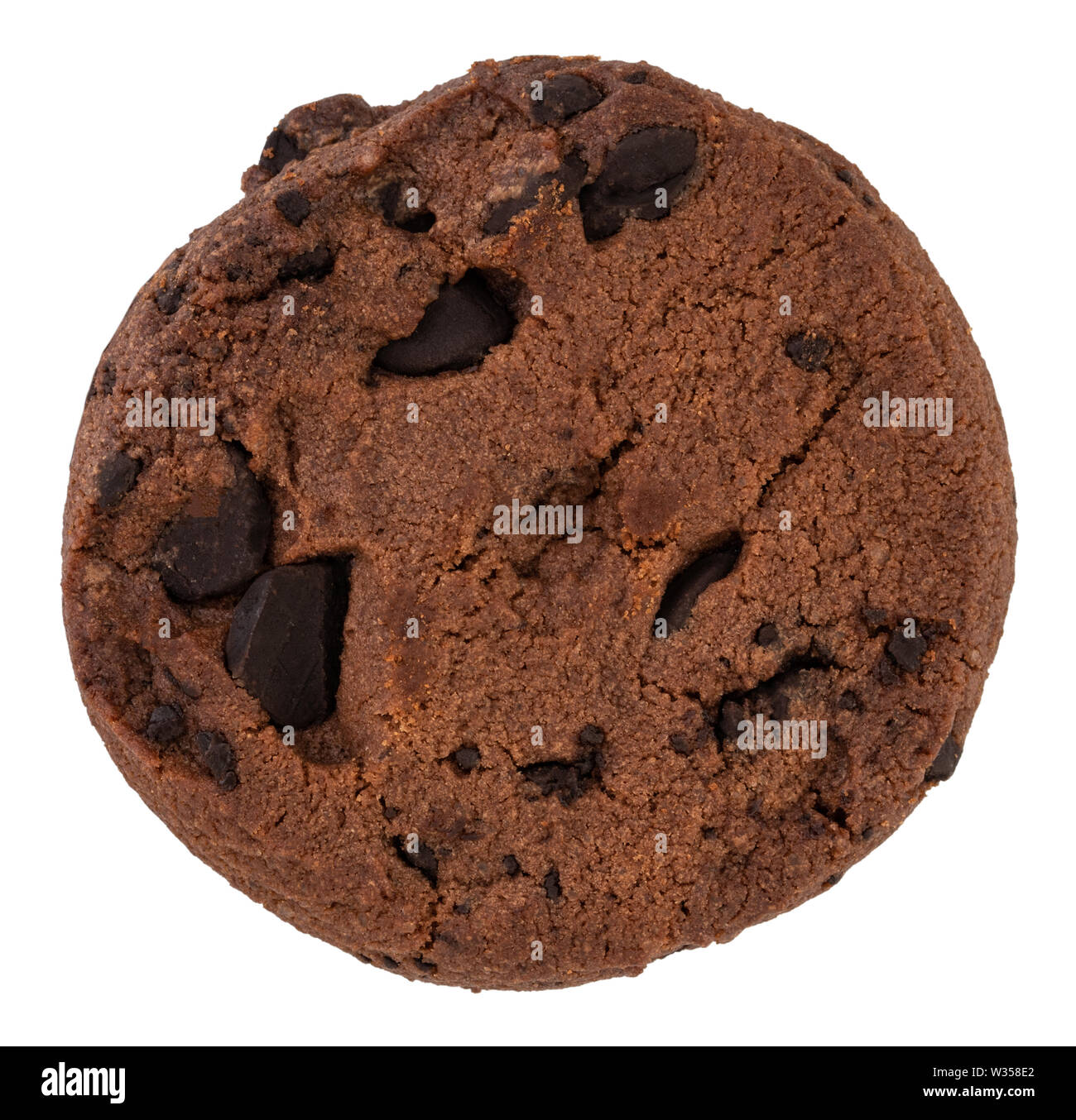 Chocolate chip cookie isolated on white background Stock Photo - Alamy