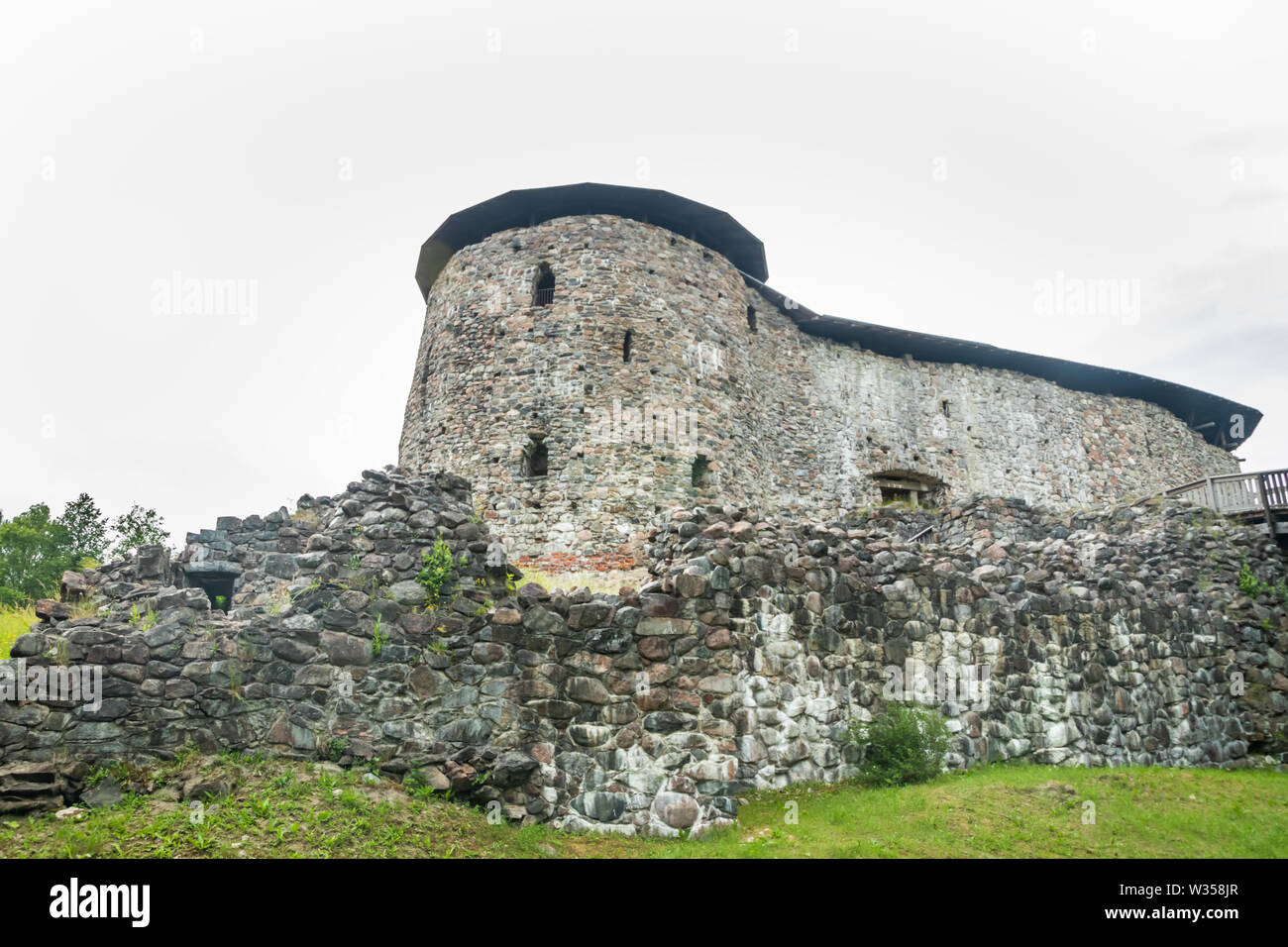 Medieval Raseborg castle on a rock in Finland at summer Stock Photo - Alamy