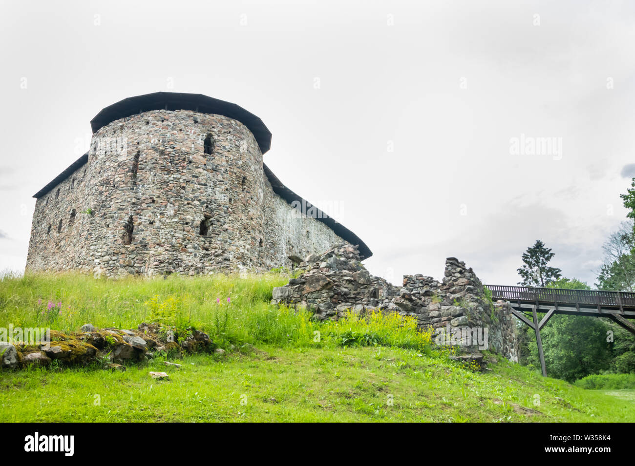 Medieval Raseborg castle on a rock in Finland at summer Stock Photo - Alamy