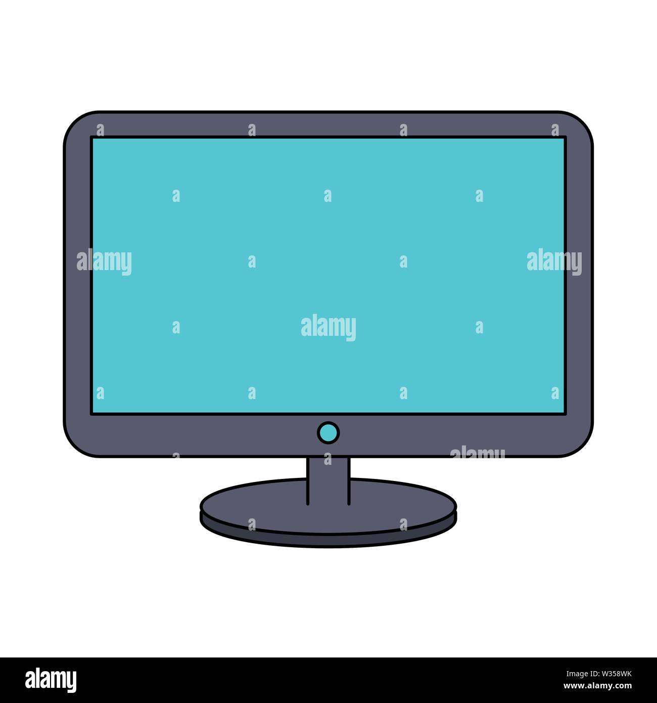 computer screen technology hardware cartoon Stock Vector Image & Art ...