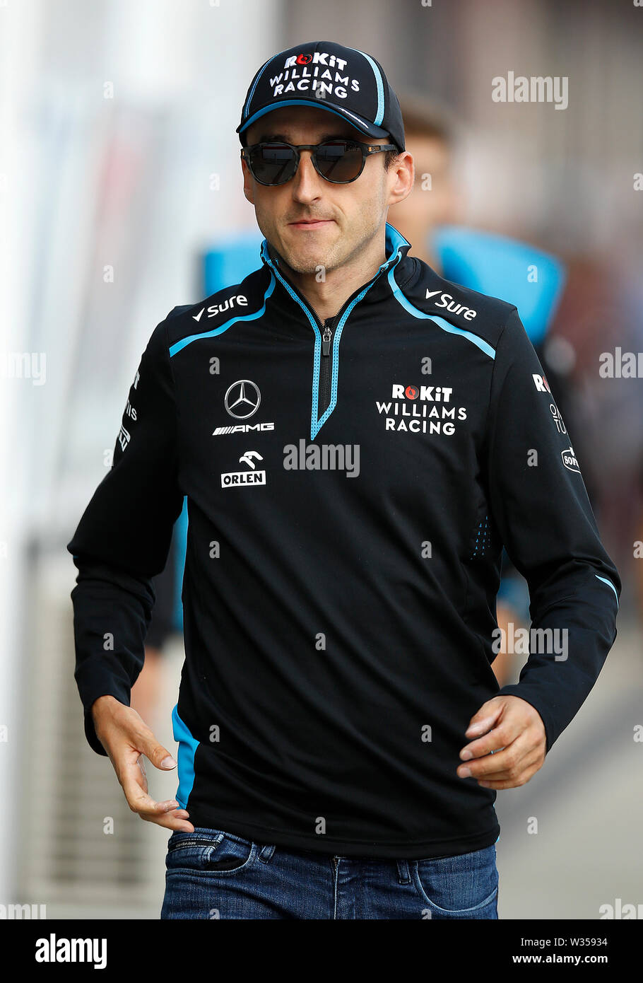 Williams driver Robert Kubica in the paddock during practice for the ...