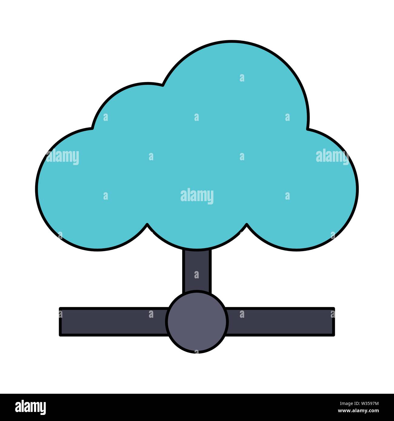 web clouds technology computer cartoon Stock Vector Image & Art - Alamy