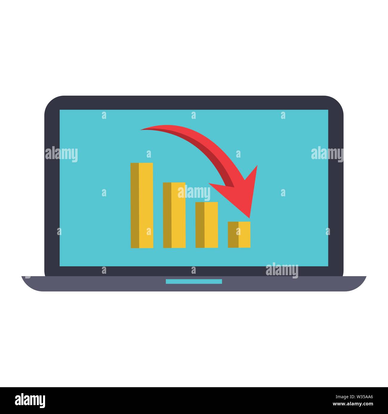 laptop computer mobile technology cartoon Stock Vector Image & Art - Alamy