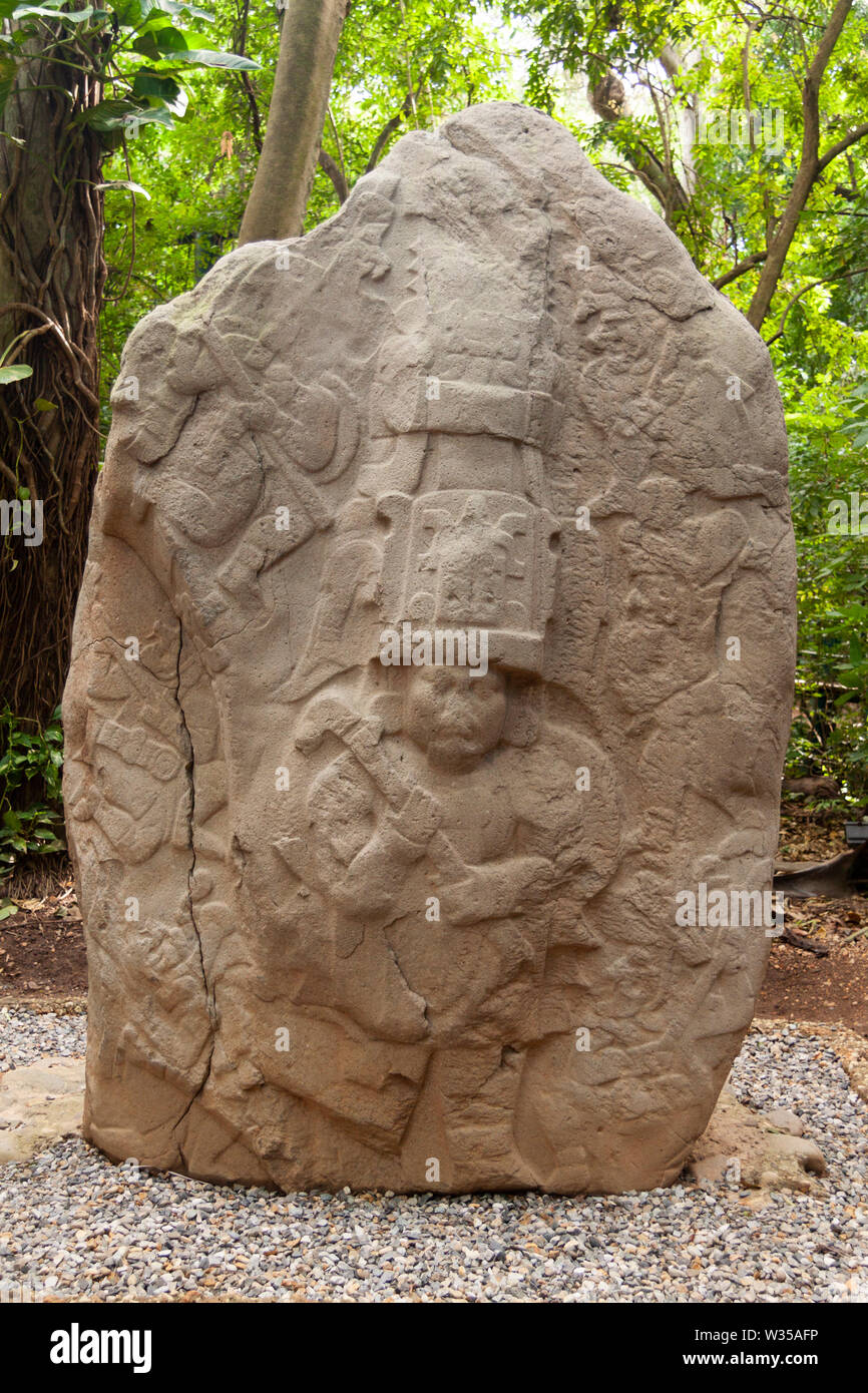 Stele of the king Olmec,Olmec Archaeological Museum,La Venta ...
