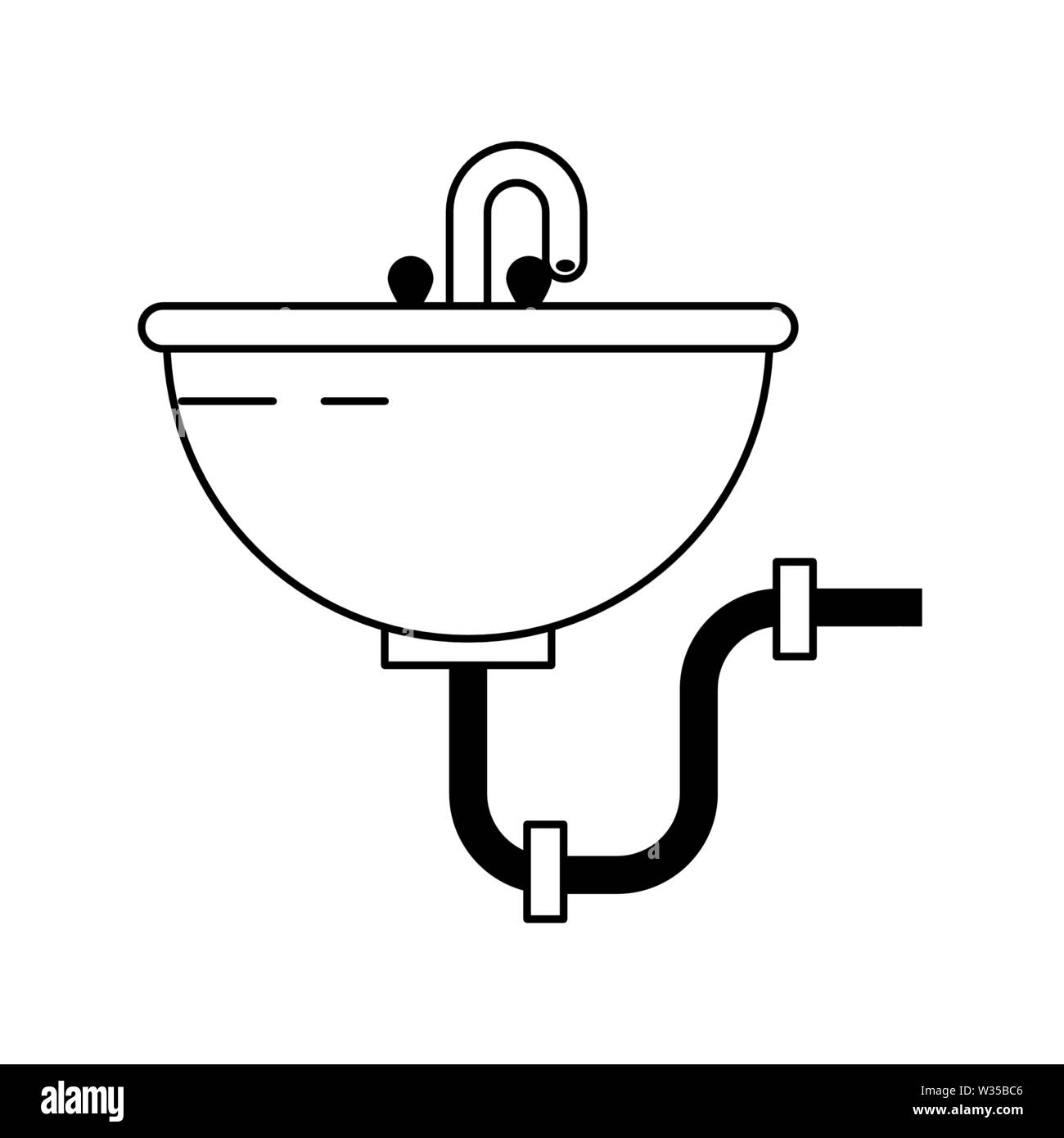Faucet in pipe drip Stock Vector Images - Alamy