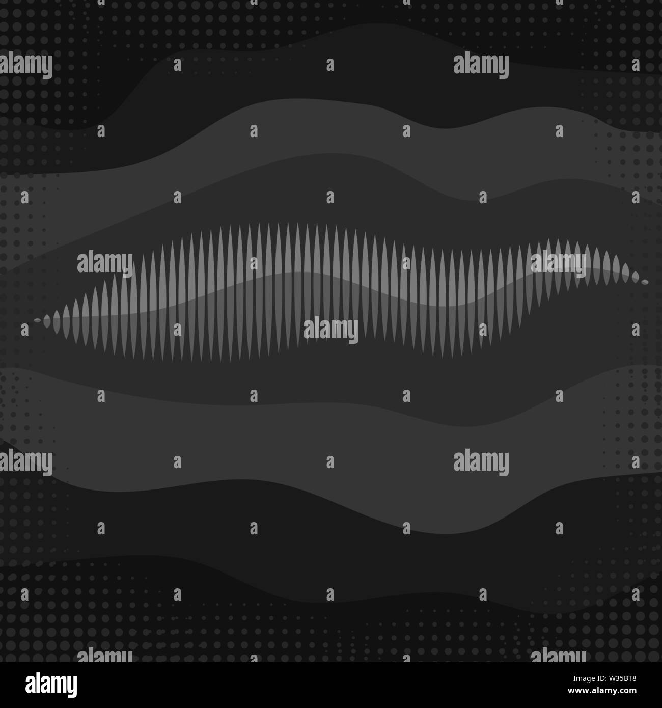 Sound Wave Icon. Screen of Equalizer. Musical Vibration Graph. Radio ...