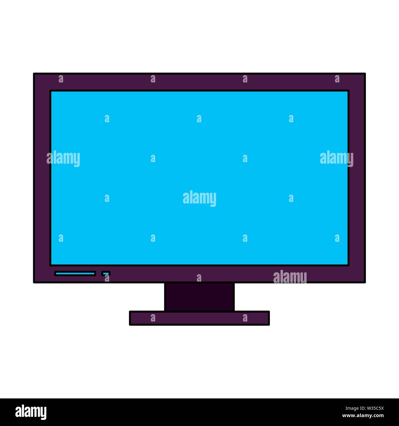 computer screen technology hardware cartoon Stock Vector Image & Art ...