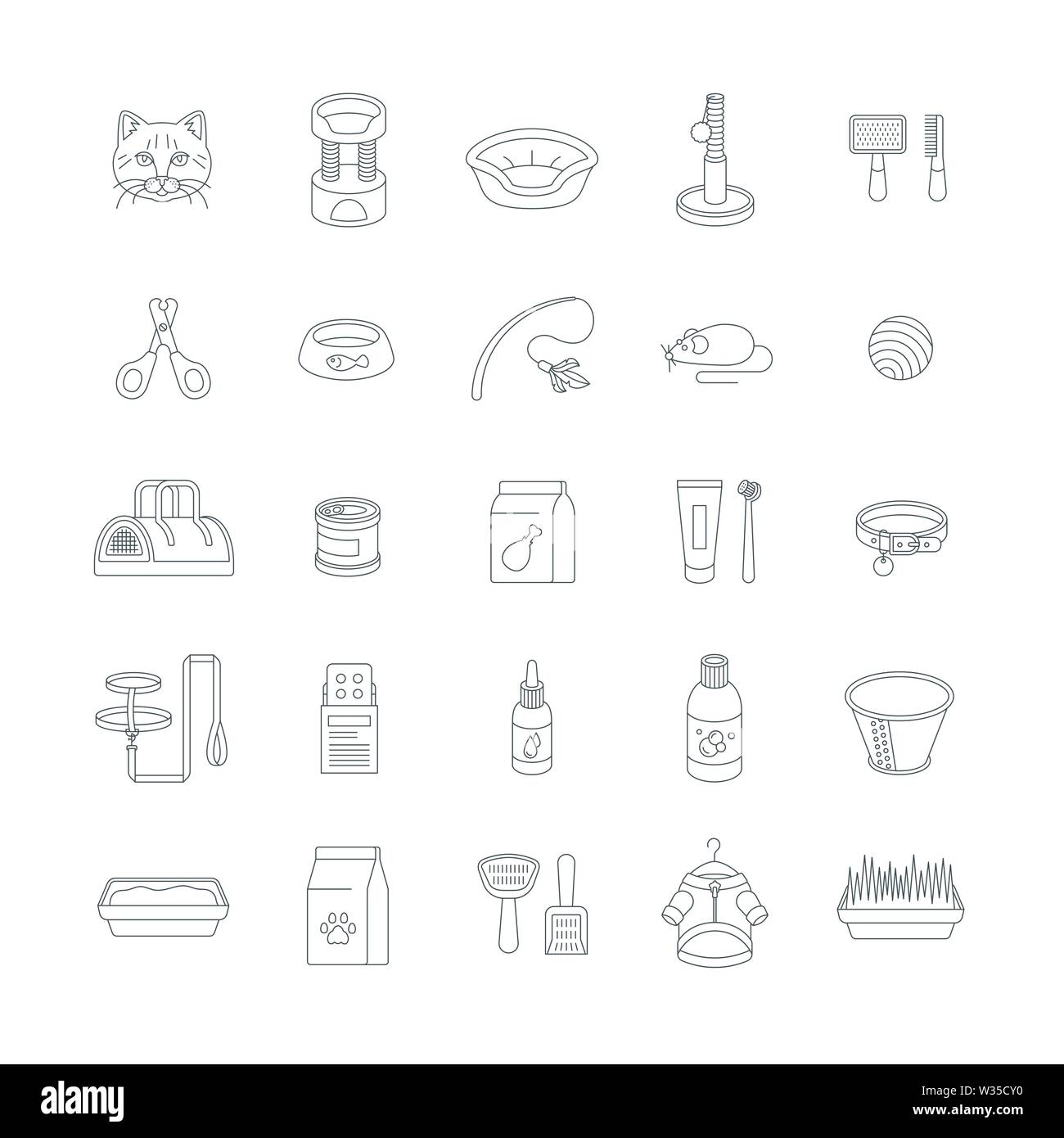 Feeding cat vet Stock Vector Images - Alamy