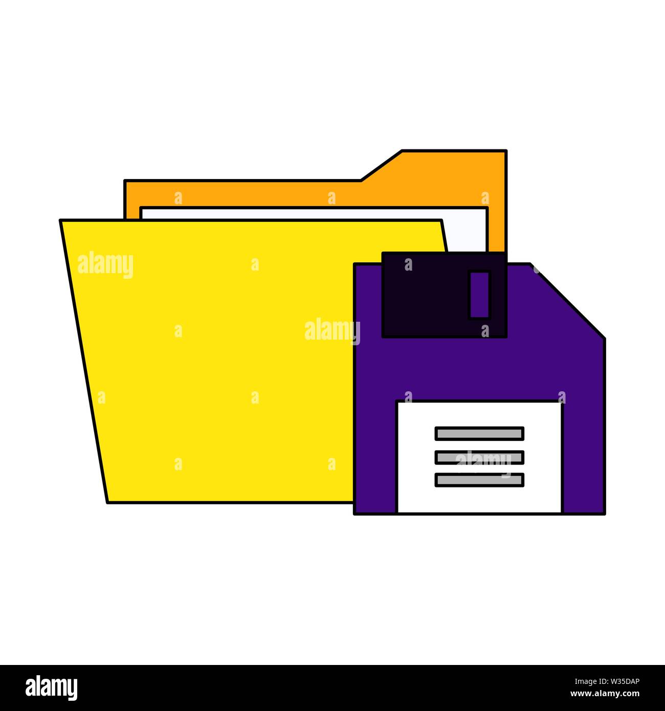 documents files system archives cartoon Stock Vector Image & Art - Alamy