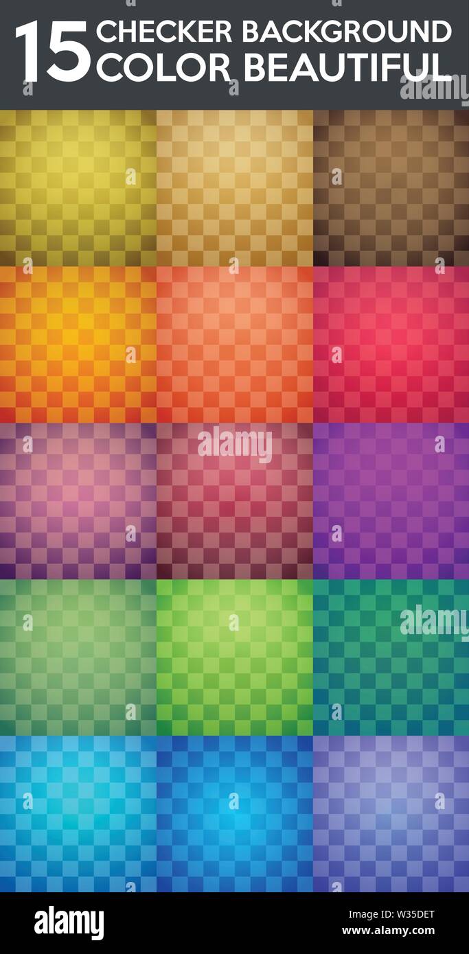 15 CHECKER BACKGROUND COLOR BEAUTIFUL SET, Abstract Vector illustration ...