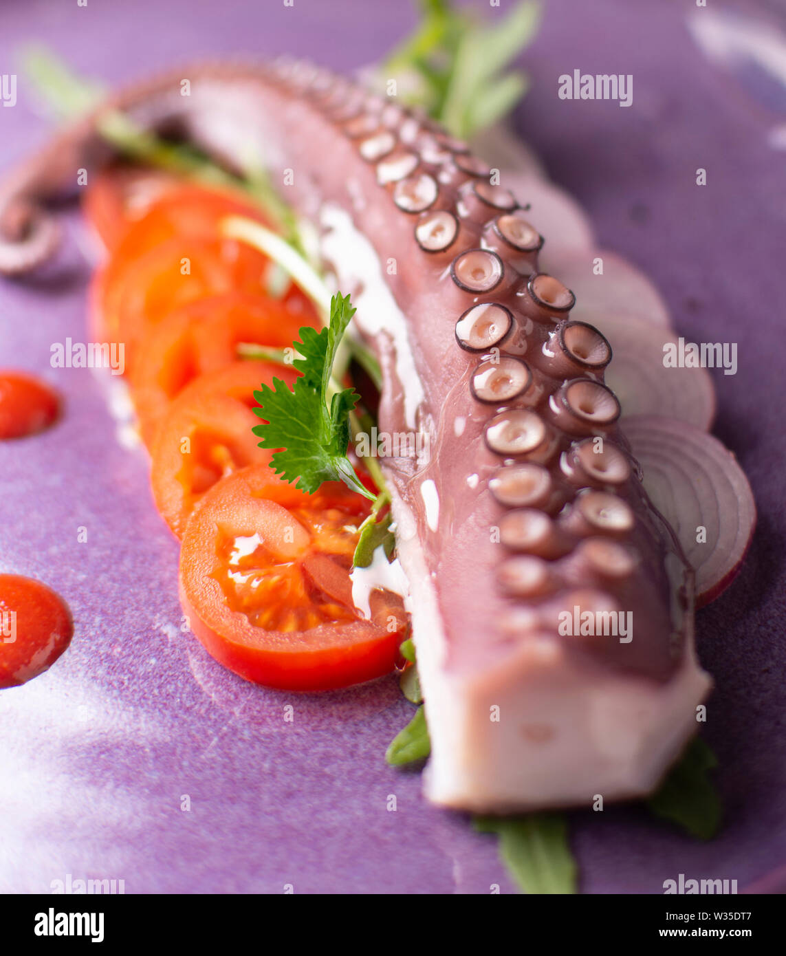 octopus fresh cooked ot perfection and tender as well as an ...