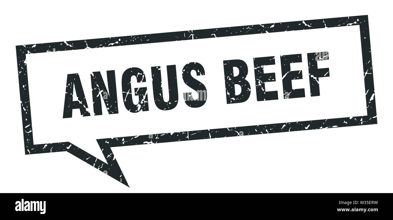 angus beef sign. angus beef square speech bubble. angus beef Stock ...