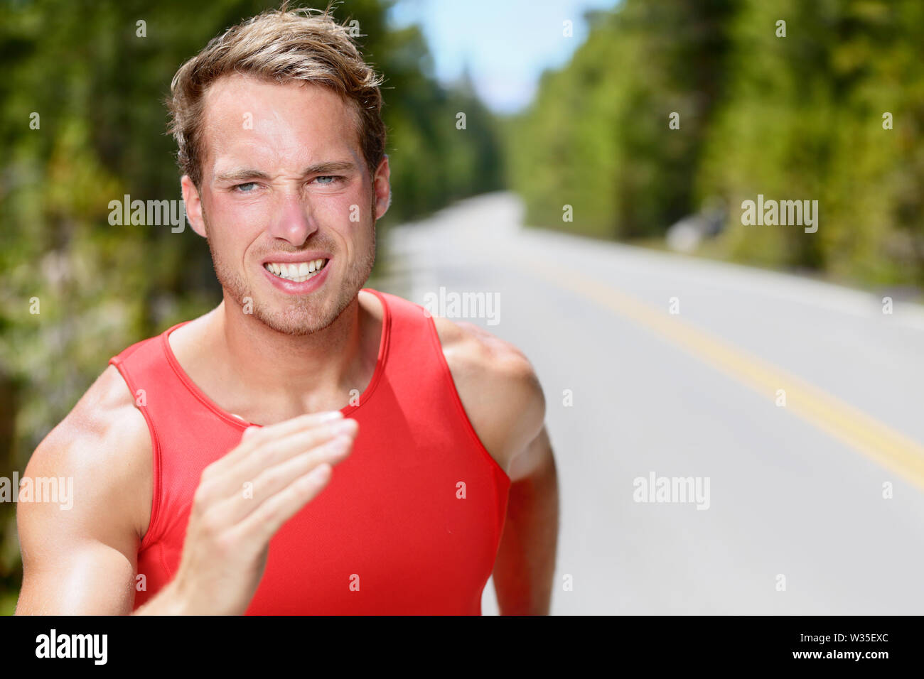 Person sweating male hi-res stock photography and images - Alamy