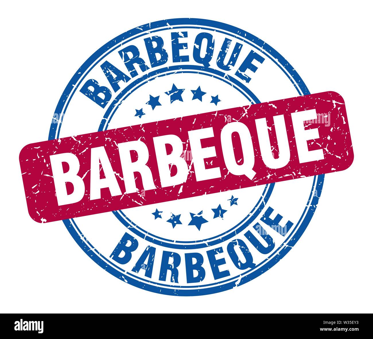 barbeque stamp. barbeque round grunge sign. barbeque Stock Vector Image ...