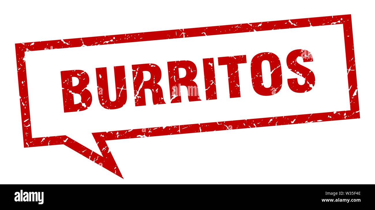 burritos sign. burritos square speech bubble. burritos Stock Vector ...