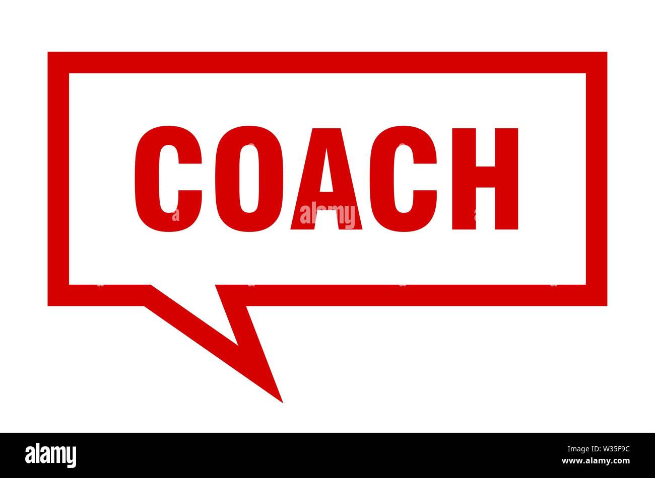 coach sign. coach square speech bubble. coach Stock Vector Image & Art ...