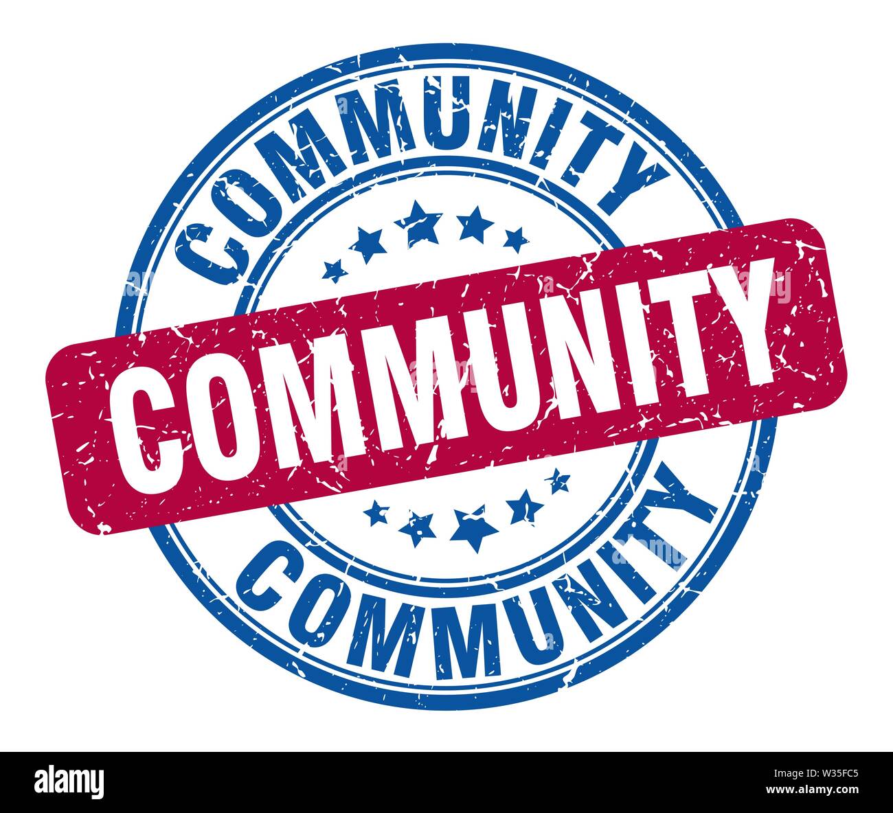 community stamp. community round grunge sign. community Stock Vector ...