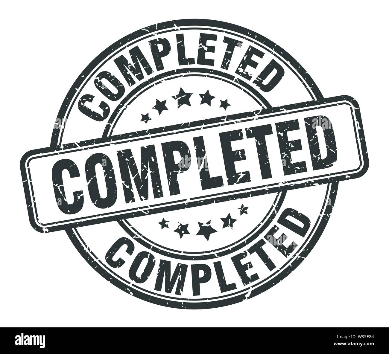 completed stamp. completed round grunge sign. completed Stock Vector ...