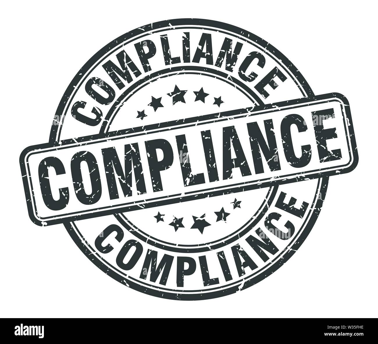 compliance stamp. compliance round grunge sign. compliance Stock Vector ...