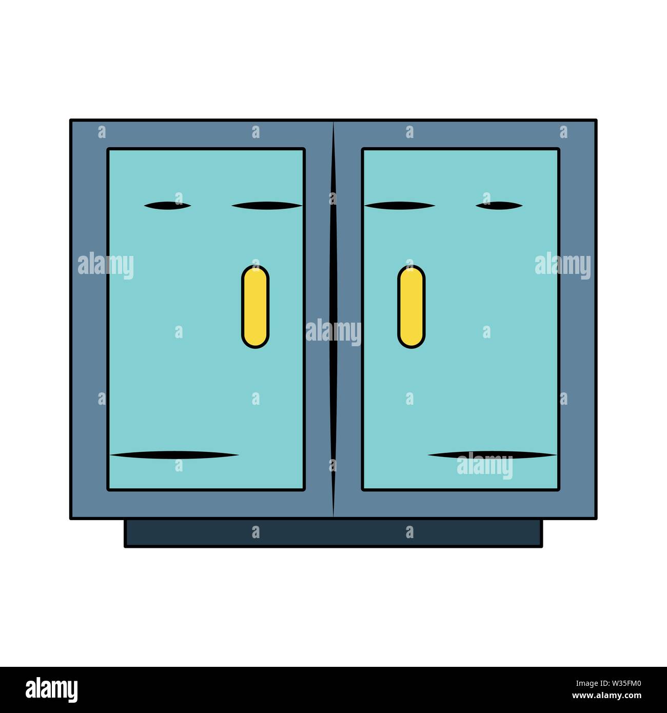 modern furniture metal locker cartoon Stock Vector Image & Art - Alamy