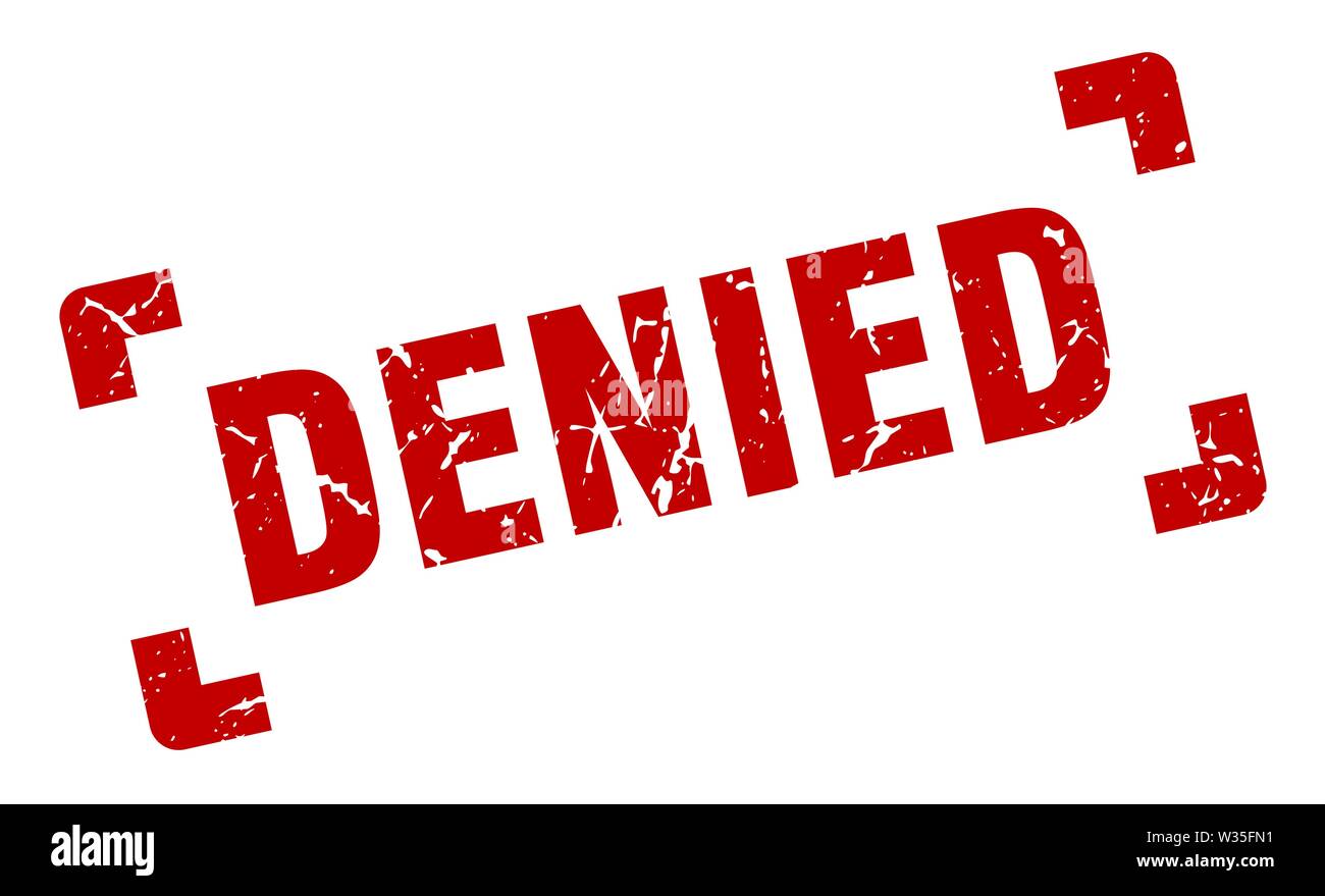 denied stamp. denied square grunge sign. denied Stock Vector Image ...