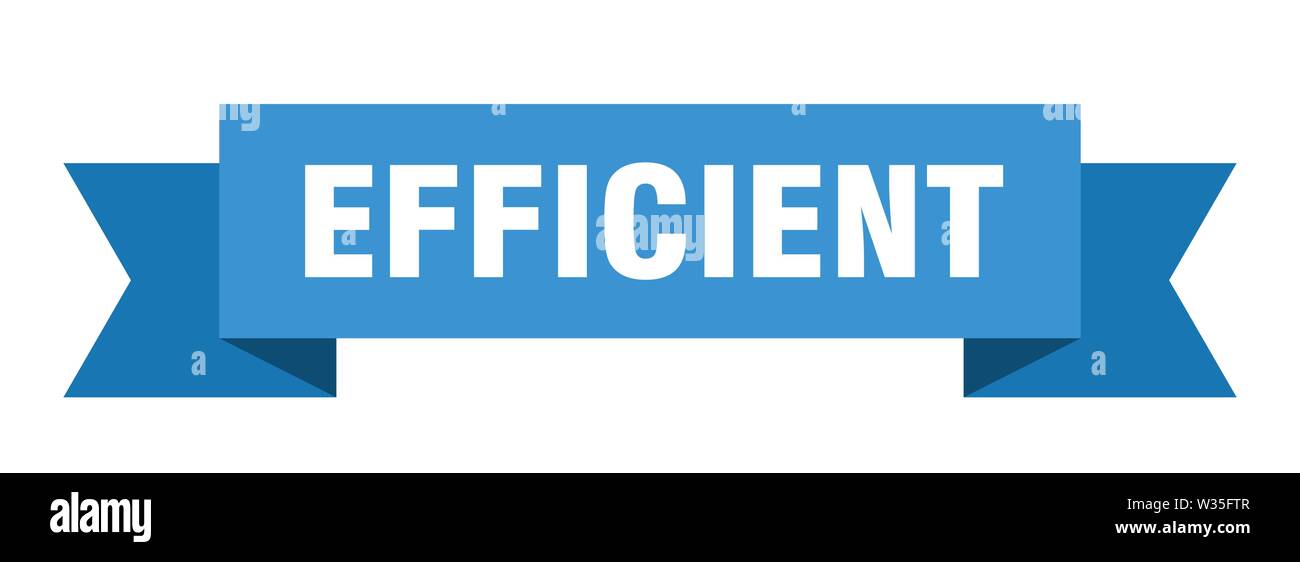 efficient ribbon. efficient isolated sign. efficient banner Stock ...