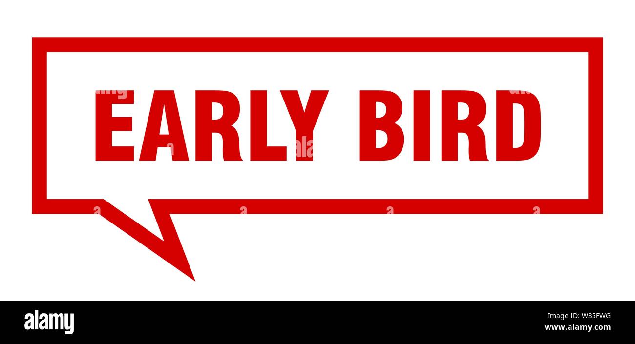 Early bird word Stock Vector Images - Alamy