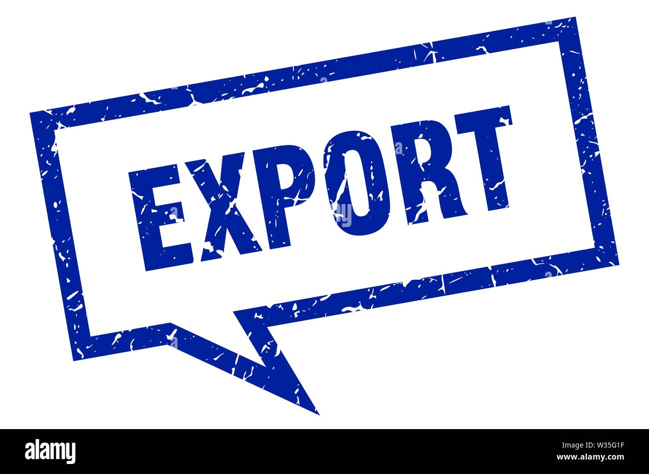 export sign. export square speech bubble. export Stock Vector Image ...