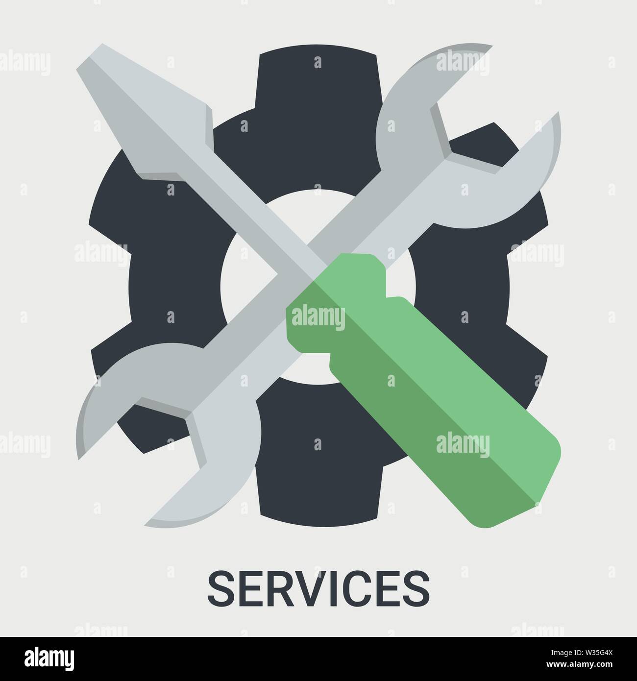 Service in a flat design Stock Vector Image & Art - Alamy